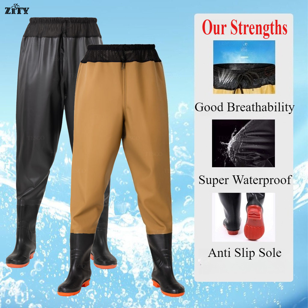 High-Quality Waterproof Waders PVC Pants Rain Boots for Camping Fishing ...