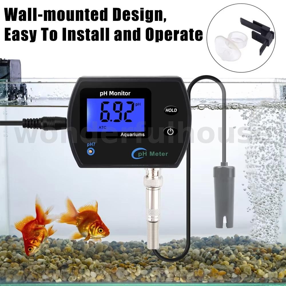 PH Meter Acidometer LCD Display Water Quality Monitor Test Gauge Multi ...