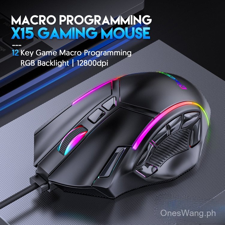 12-key Drive 1000 Click Rate Weighted Wired RGB Gaming Mouse | Shopee ...