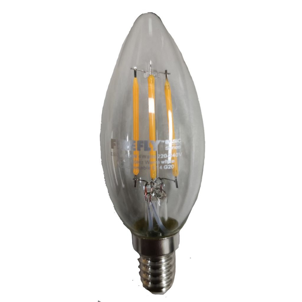 Firefly 4W LED Candle Bulb Filament E-14 Warm White 220V E14 - EBC904WW ...