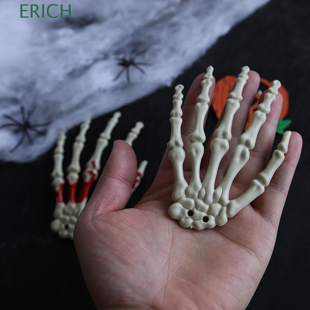ERICH Halloween Skeleton Hands, Plastic Scary Fake Skeleton Hands ...