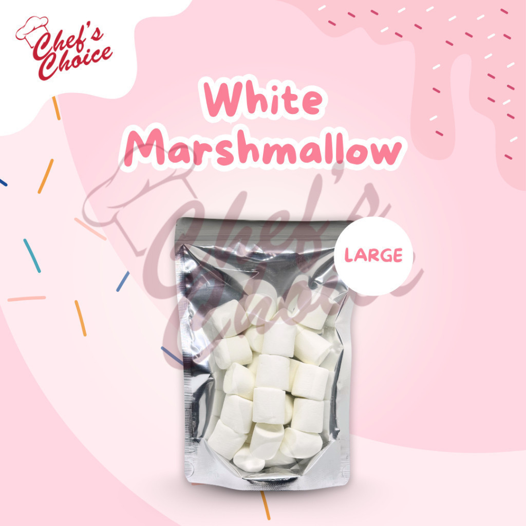[ZIPLOCK] LARGE WHITE Marshmallows Graham Balls Candy Toppings 100 ...