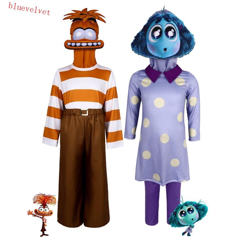 BLUEVELVET Inside Out 2 Cosplay Costume, Cartoon Anger Fear Halloween ...