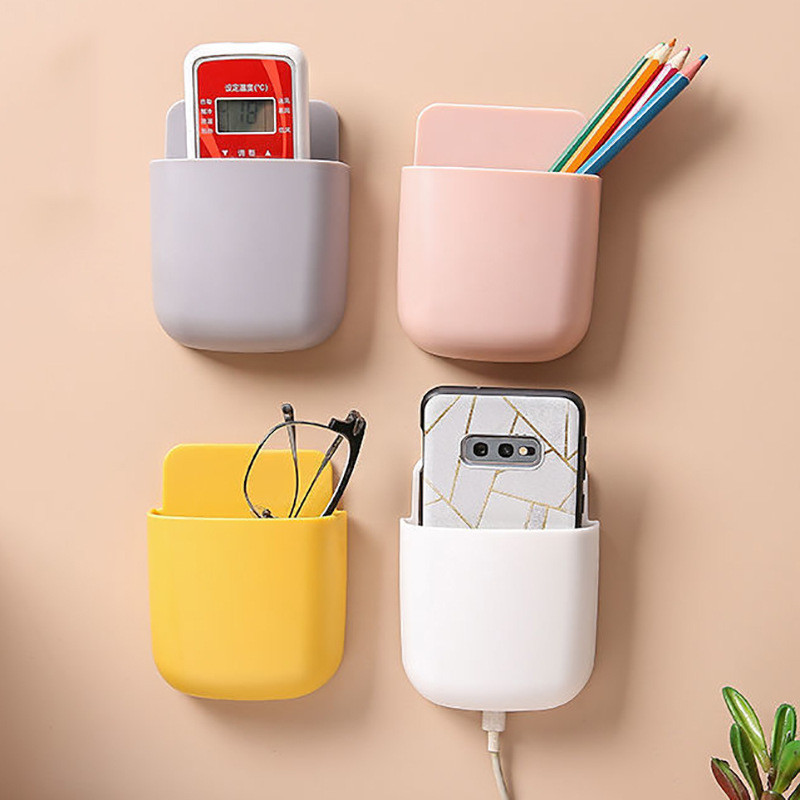 Wall-Mounted Remote Control Storage Box Living Room Bedside Shelf No ...