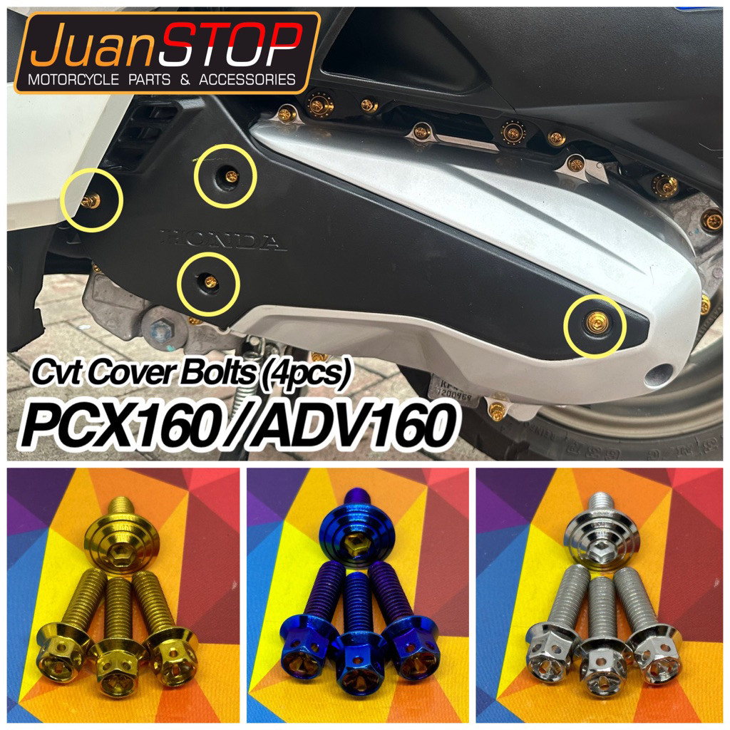 ADV160 PCX160 Outer CVT Cover Bolts (4pcs) | Shopee Philippines
