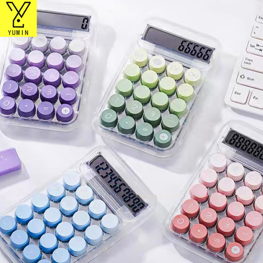 Cute Colorful 10 Digits Big Screen Calculator Gradient Mechanical ...