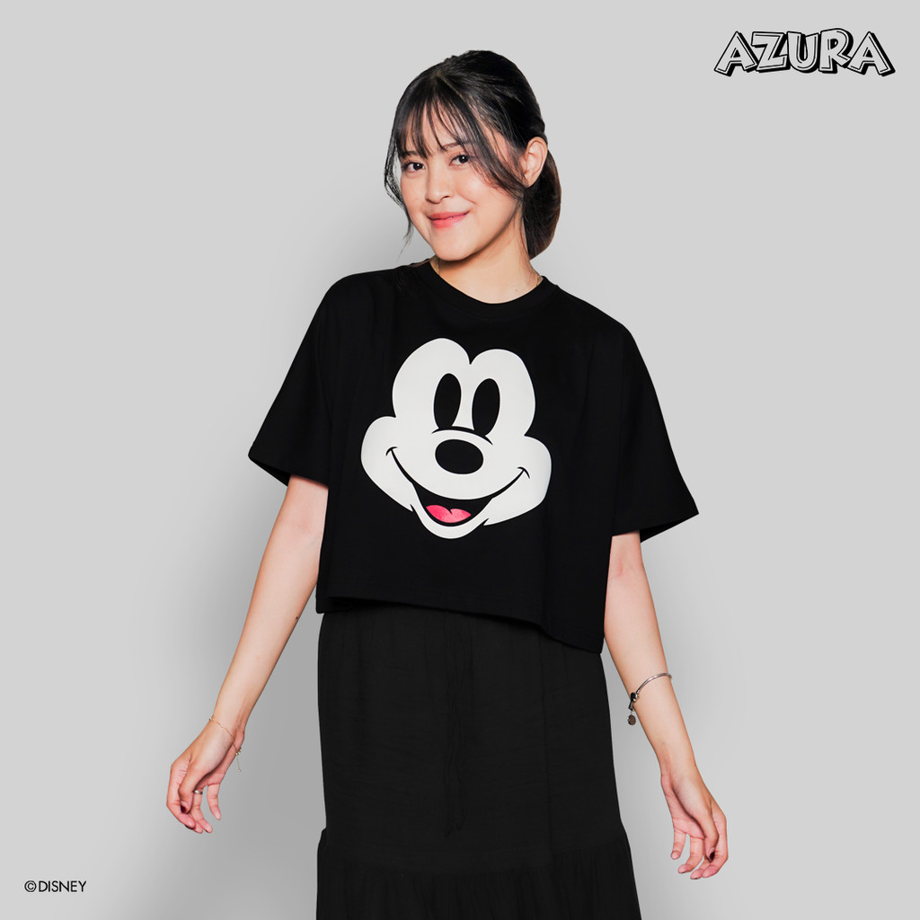Azura Tshirt Crop Top Oversize Disney Original Mickey Mouse Simple ...