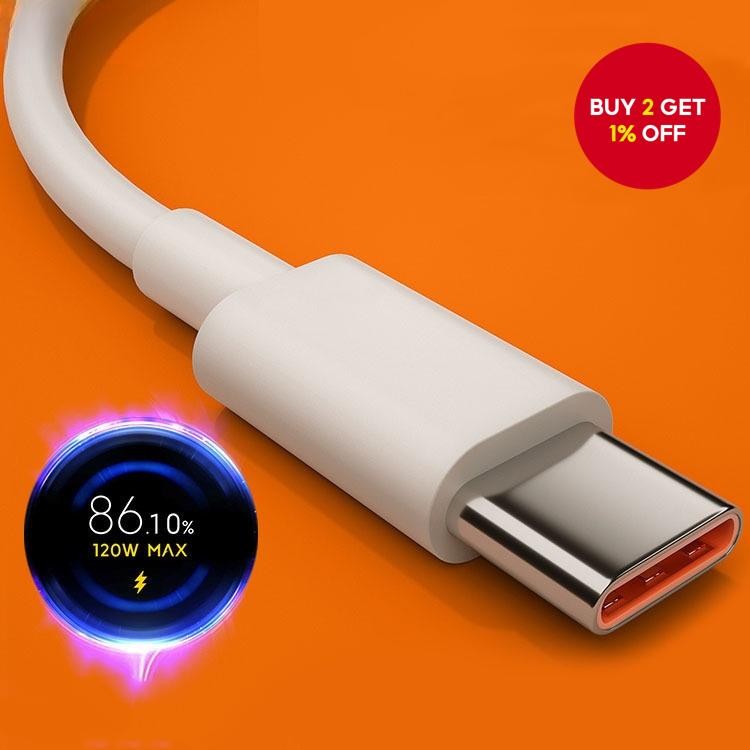 New 120W Type-C Fast Charging Cable for Redmi and Android Phones, Gold ...