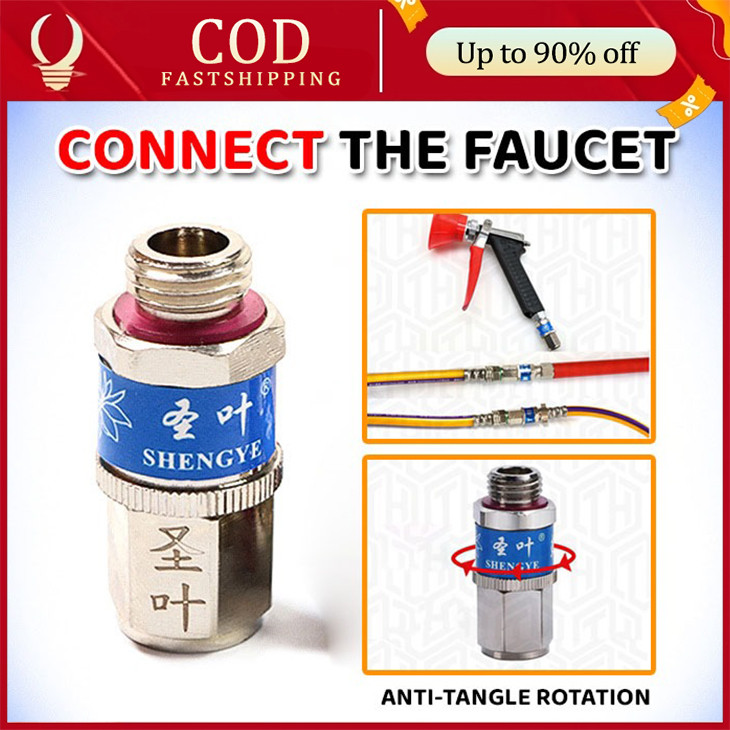 Rotatable water hose connector, anti-tangle water hose, used for ...