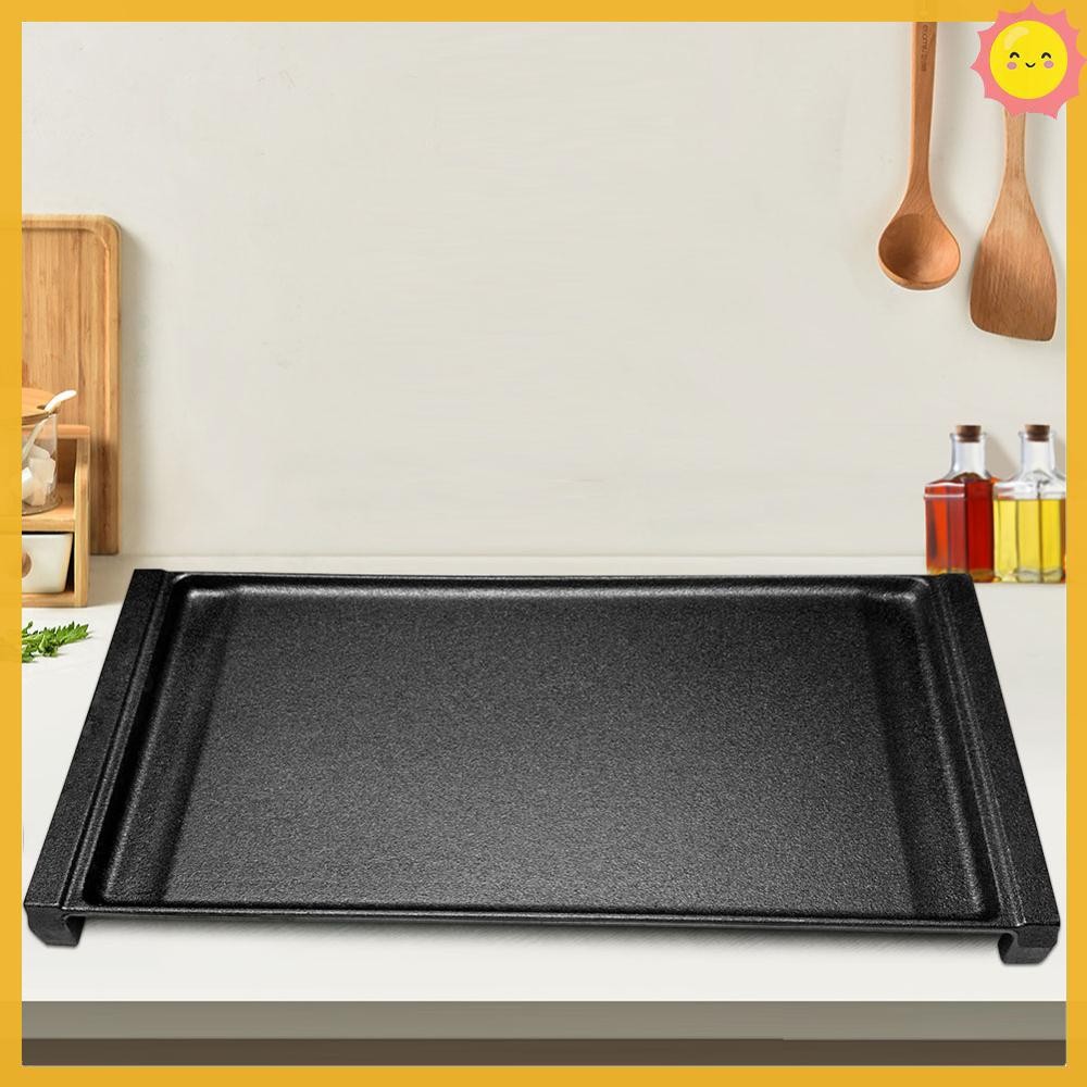 19.3 X 9.1inches Cast Iron Griddle Pan with Flat Surface Griddle Flat ...
