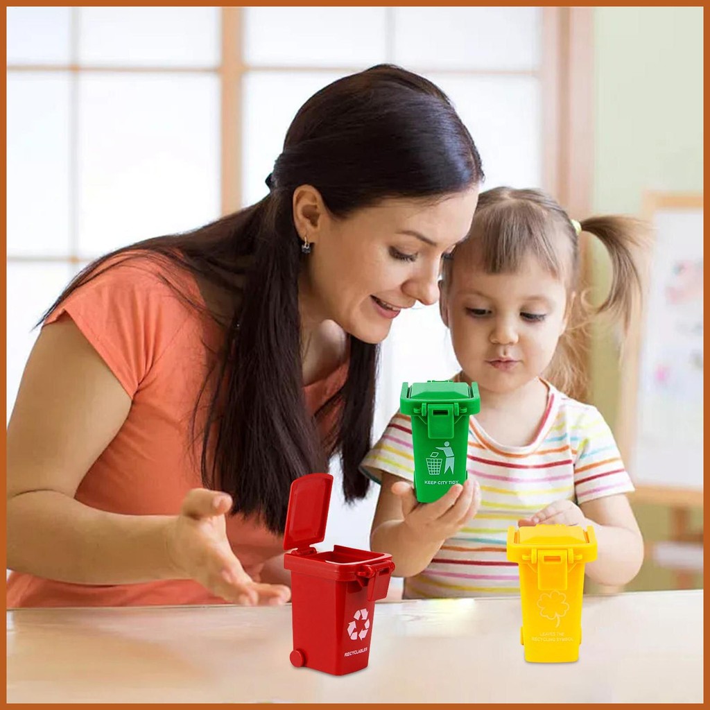 Trash Pack Toys Garbage Trash Pen Holder with Lid & Wheels Portable ...