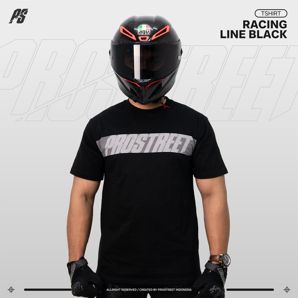Prostreet Base Racing Line Black T-Shirt | Shopee Philippines
