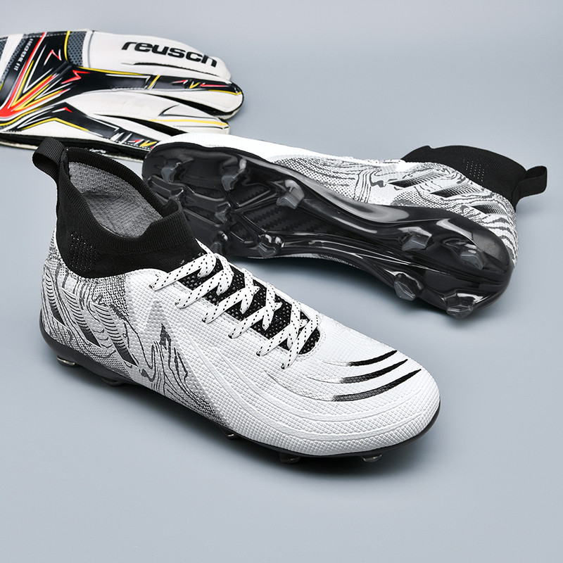 High-top Football Boots with Long and Short Spikes Boys and Girls Youth ...