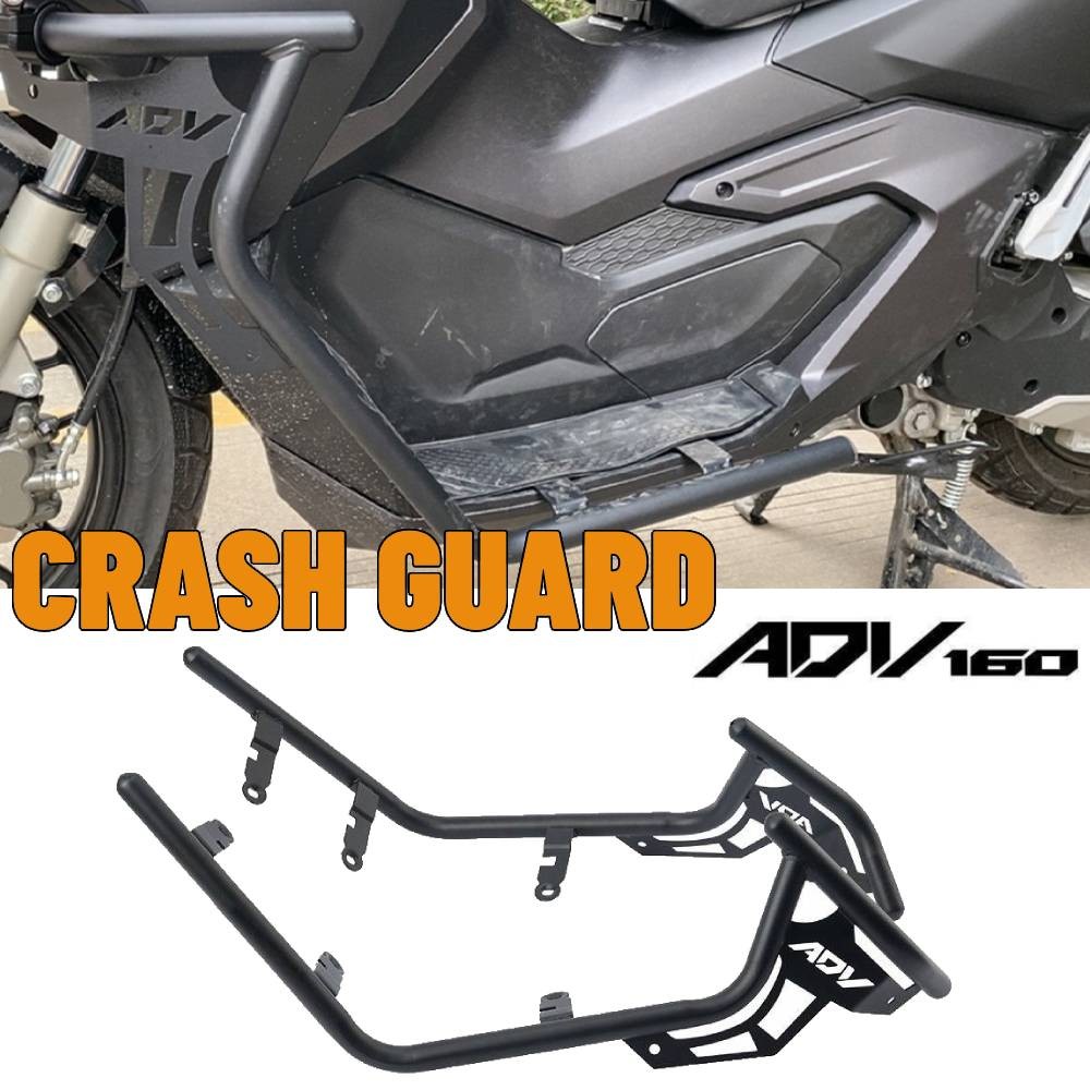 A Pair of Honda ADV 160 Half Crash Guard Heavy Duty Crash Side Crash ...