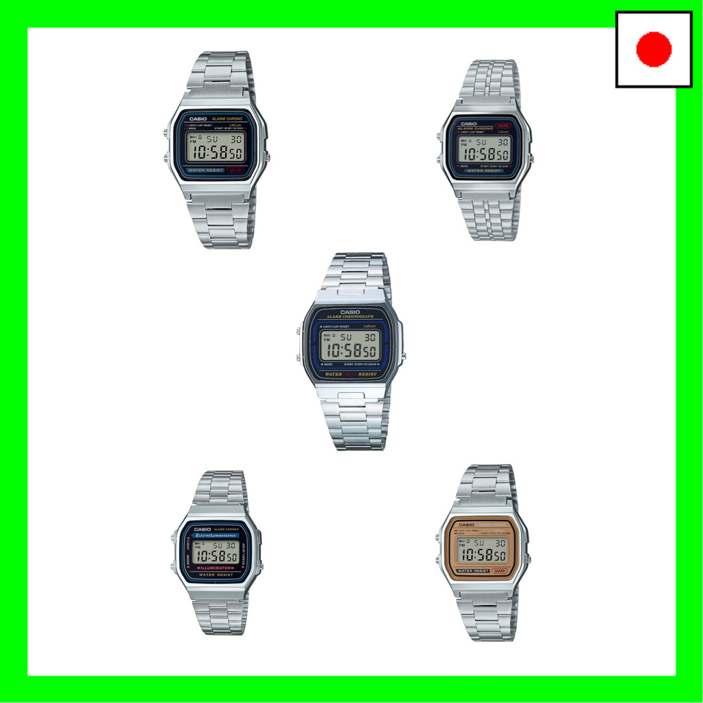 Casio Collection A158WA-1JH Men's Silver Watch A158 (Black) ,A159 ,A164 ...