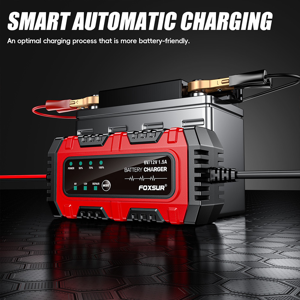 6V 12V 1.5A Electric Motorcycles Charger Moto Battery Charger Car and ...