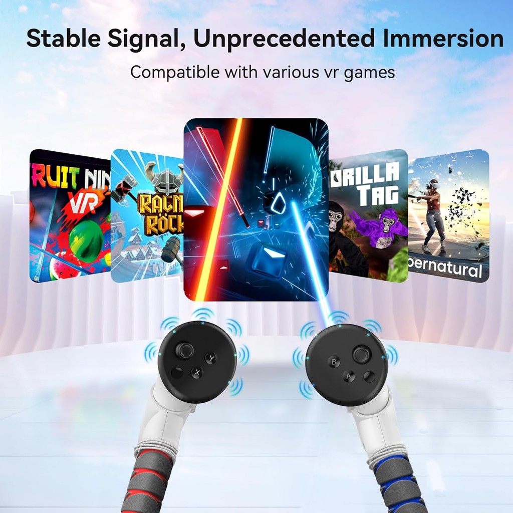 AMVR Upgraded Handle Attachment Compatible with Meta/Oculus Quest 3S ...