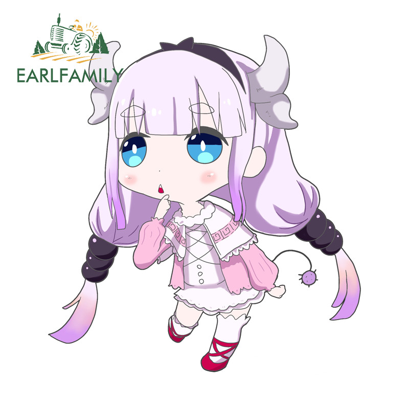 EARLFAMILY Miss Kobayashi's Dragon Maid Kanna Kamui Car Sticker Kawaii ...