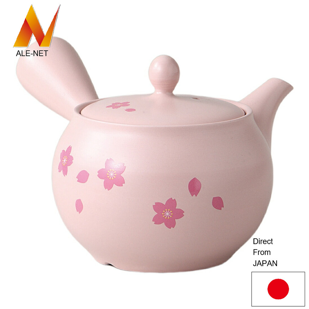 ALE-NET Teapot Pink cherry blossom teapot Tokoname ware Made in Japan ...