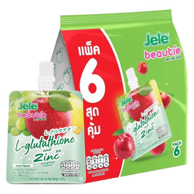 Jelly Beauty Collagen Mixed with L-Glutathione And Zinc 140 G. 6 ...