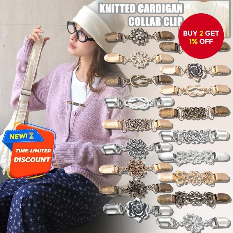 Vintage Shawl Clip For Sweater Scarf Alloy Duckbill Cardigan Accessory ...