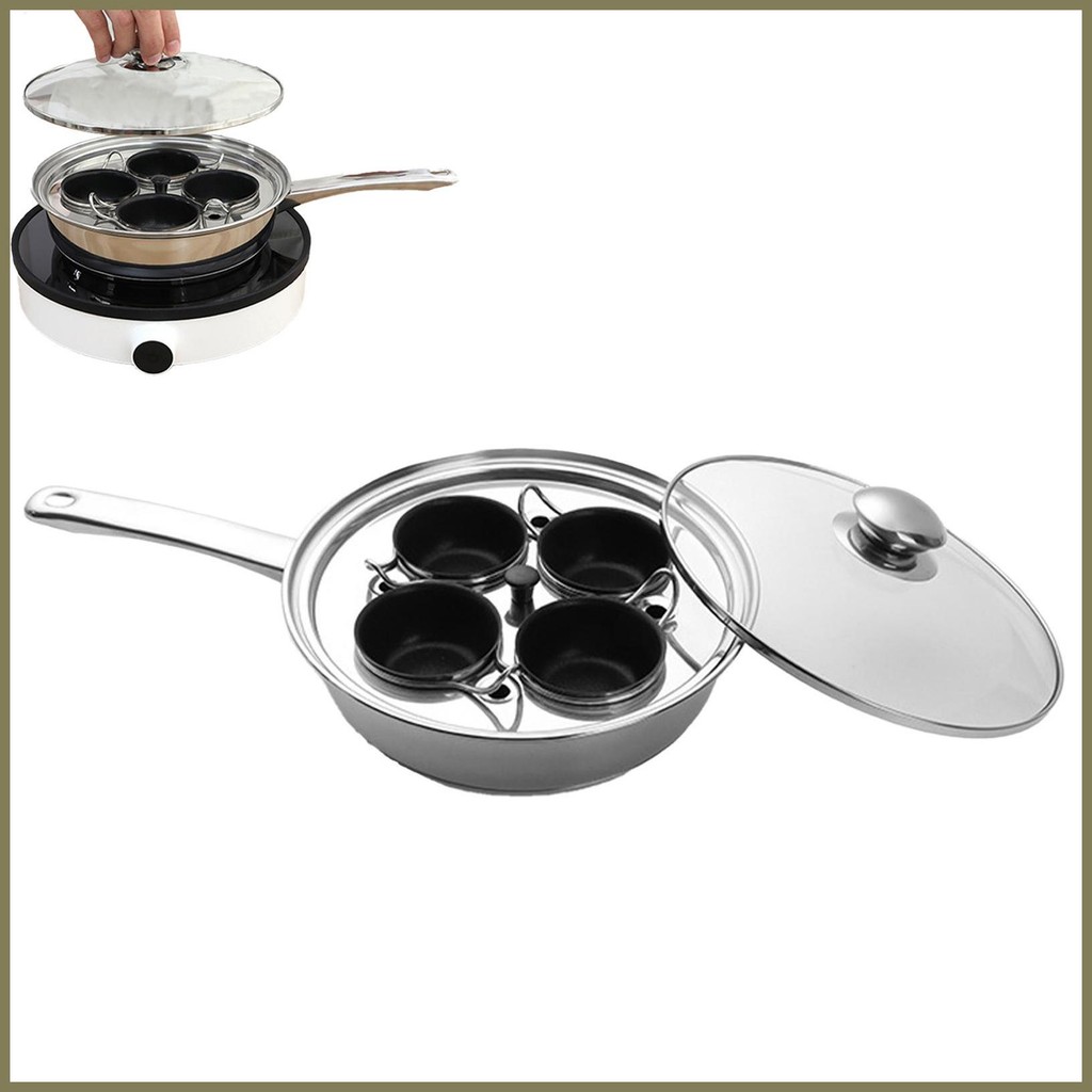 Poached Egg Pan Nonstick Egg Boiler Pan Poached Egg Cups 4 Cup Poached ...