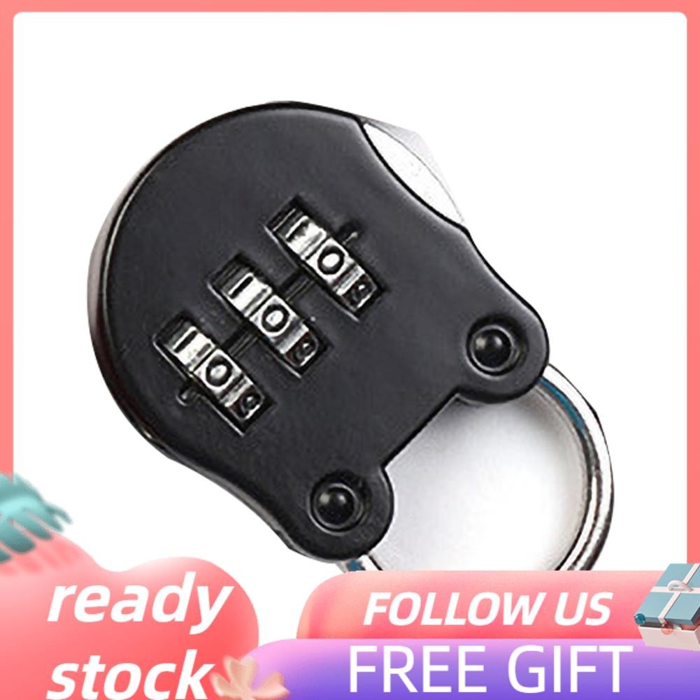 Hanhan1 Shackle Combination Lock Portable Durable Digit Outdoor Padlock ...