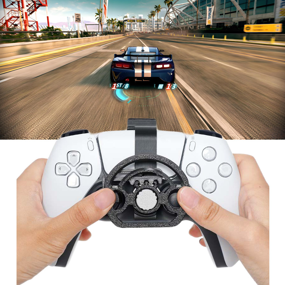 Mini 3D Printed Steering Wheel for PS5 / PS5 Pro/Slim Controller ...
