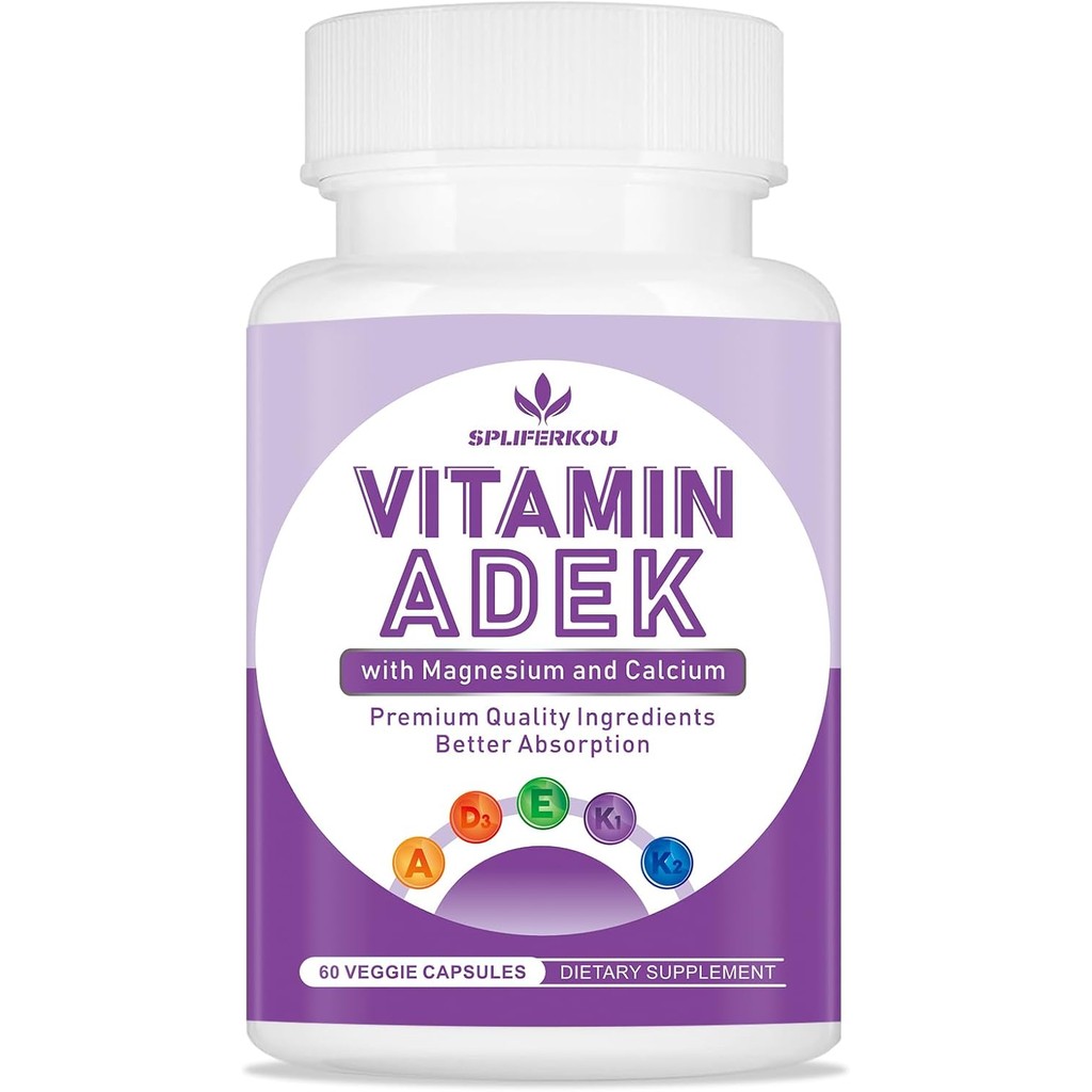 ADEK Vitamins Supplement, Vitamin A + Vitamin D3 + Vitamin E + Vitamin ...