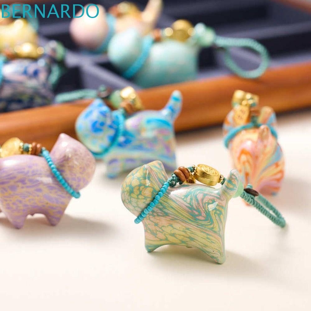 BERNARDO Lucky Cat Keychain, Tassels Colorful Wood Cat Dolls Pendant ...