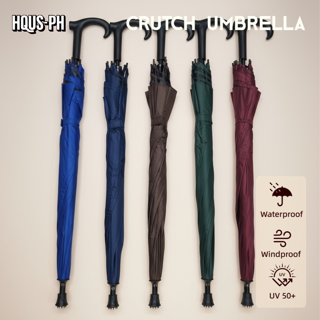 High Quality Crutch Umbrella Best for Elderly Payong Silver Backing 23 ...
