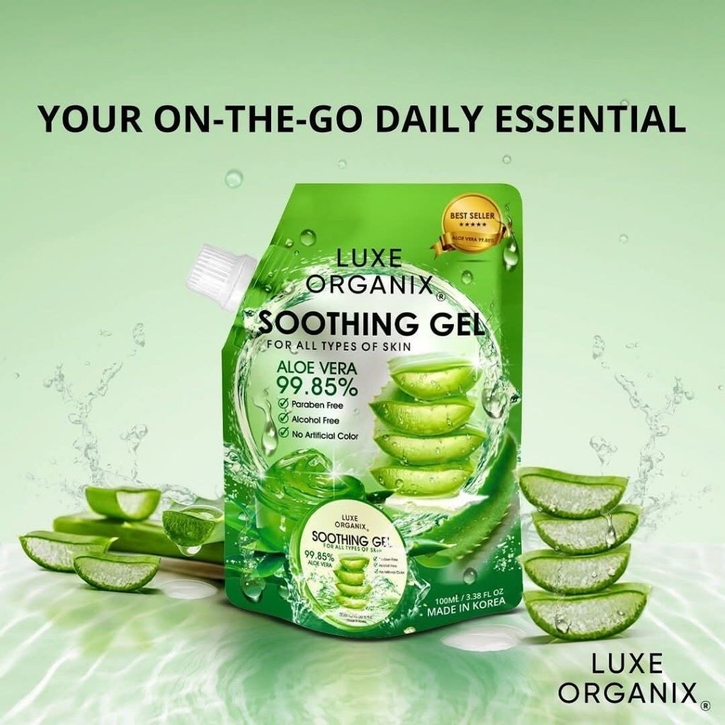 LUXE ORGANIX Organic Aloe Vera Soothing Gel Moisturizer Made in Korea ...