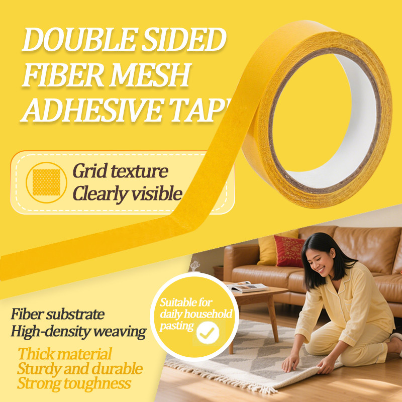 [SLD]Invisible Double Sided Fiber Mesh Adhesive Tape No Residue for ...