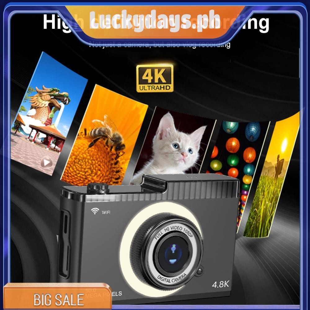 4K FHD 50MP Digital Camera WIFI Auto Focus Camera 2.4inch IPS Screen ...
