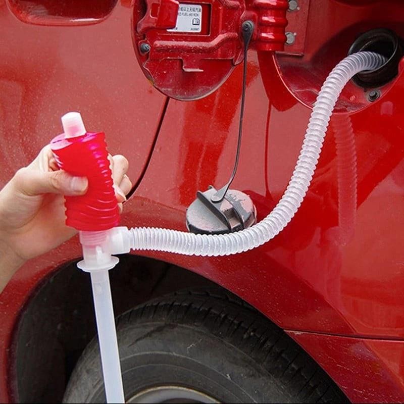 Red Syphon Tube Hand Fuel Pump Gasoline Siphon Hose Gas Oil Pump Gas ...