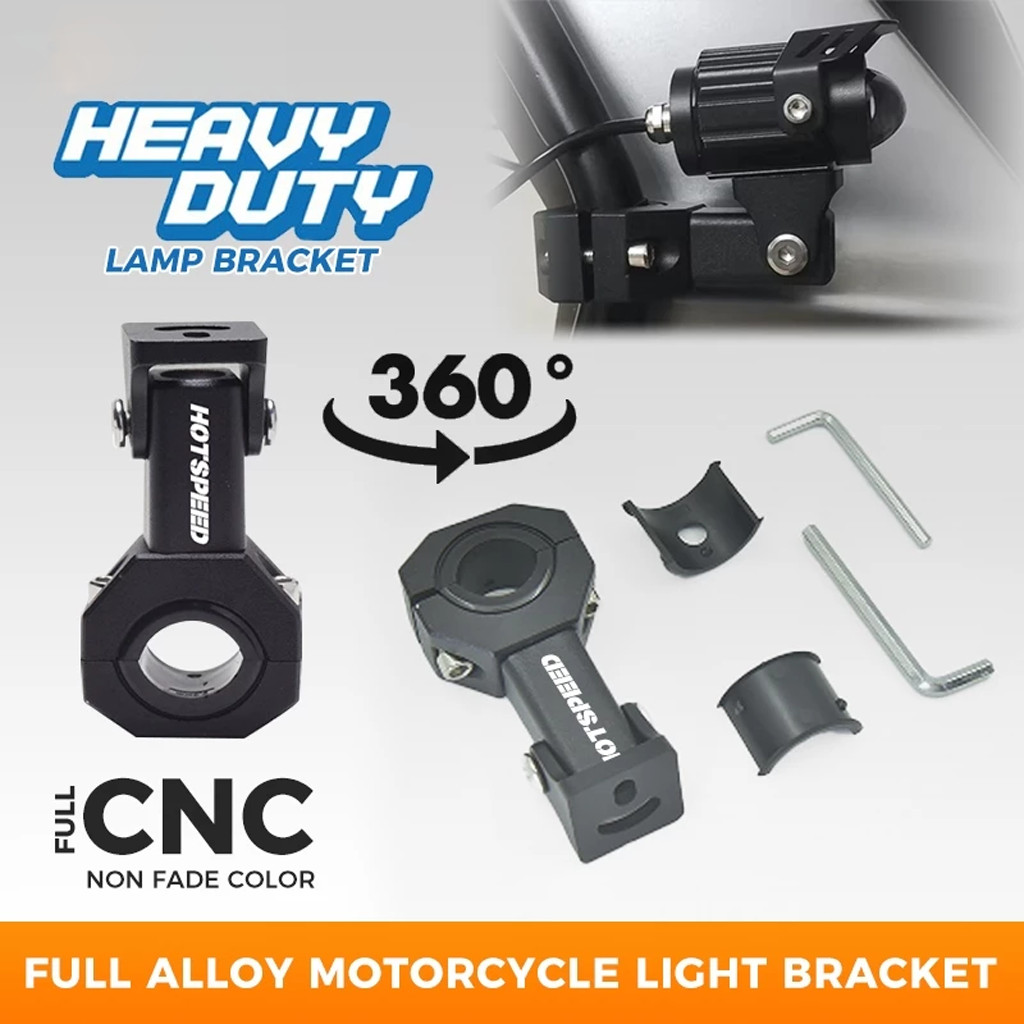 Mini Driving Light Bracket Led Light Mount Clamp Headlight HOTSPEED CNC ...