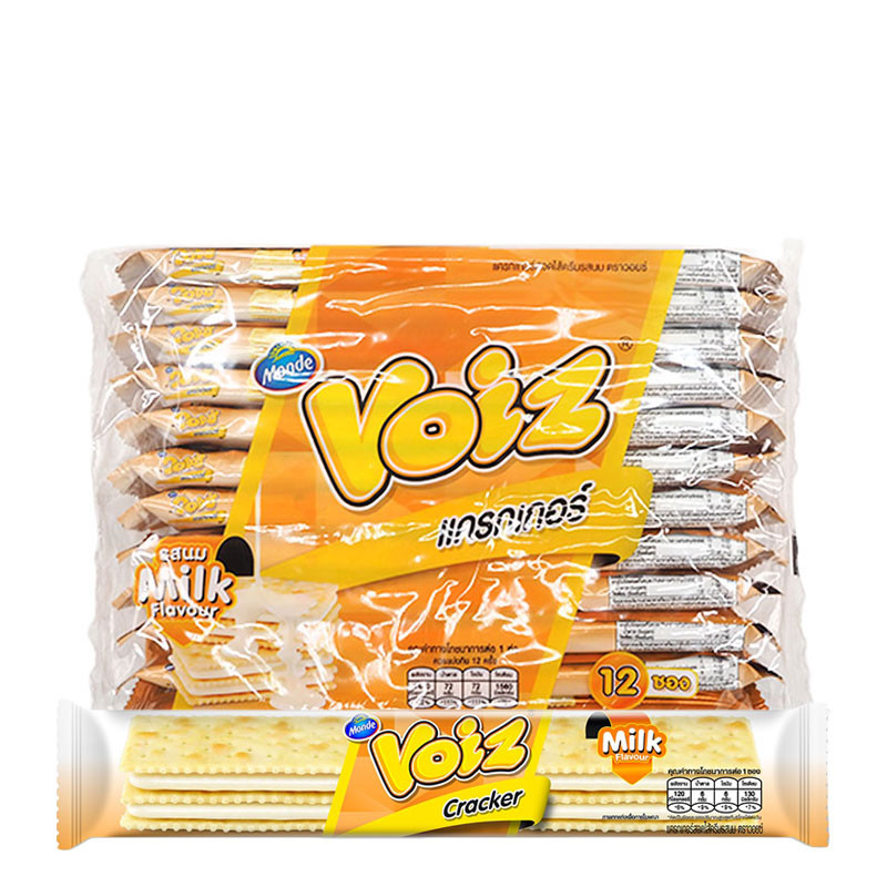 Voice Milk Cream Crackers 24 g. 12 Pieces (VOIZ Cracker 24 g 12 pcs ...