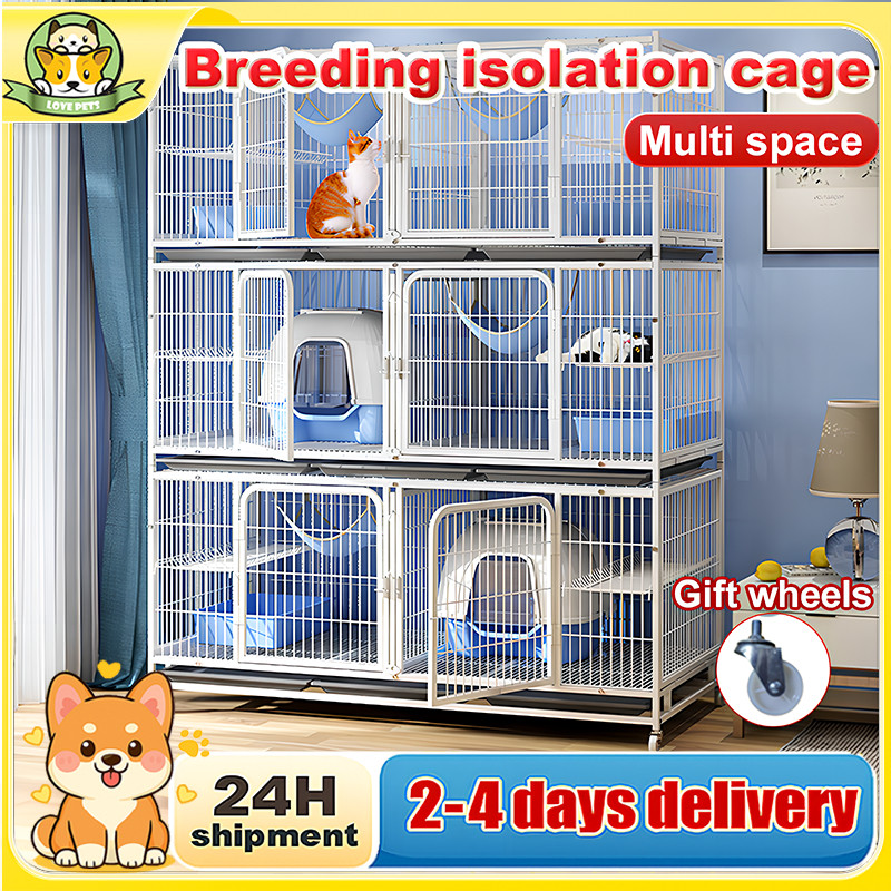 Breeding Cage 3 Layer Heavy Duty Rabbit Hamster Mink Farm Animal ...