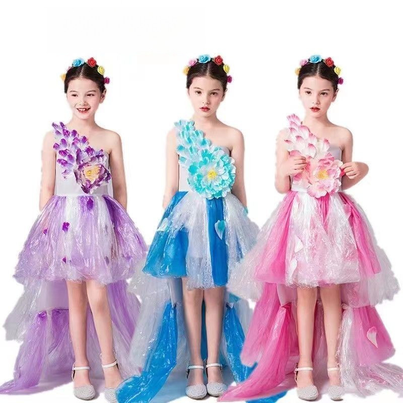 【COD】Recycled Costume for Kids Girls Eco-friendly Costume Children's ...