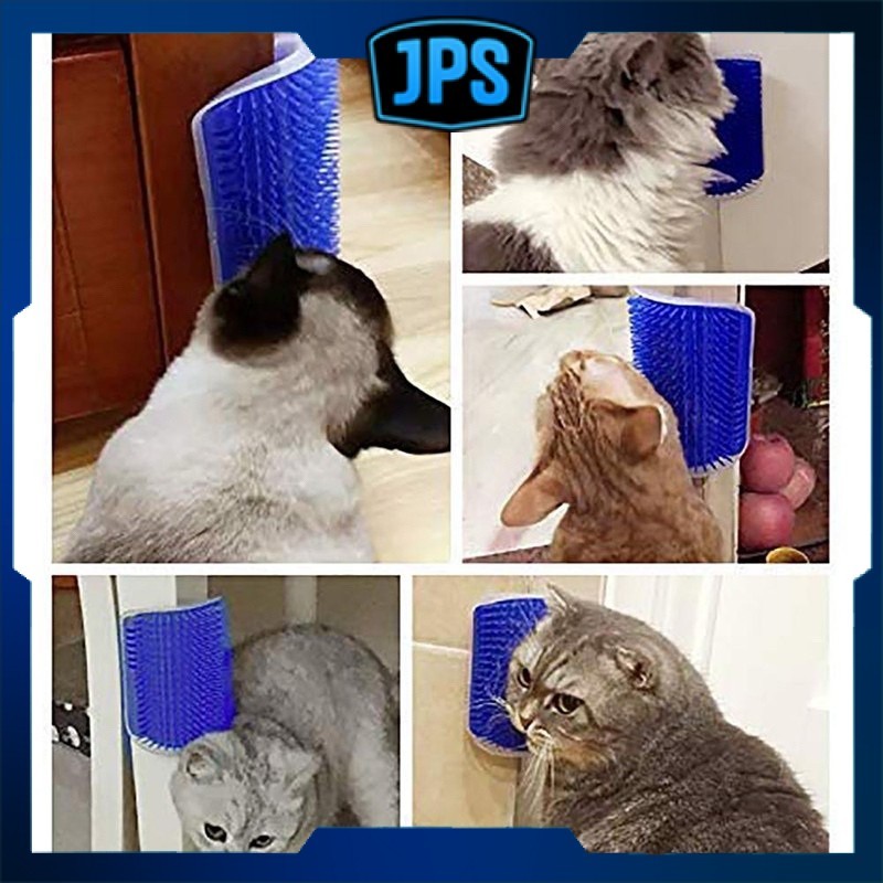 JPS Pet Cat Scratch Board Cat Face Tickling Massage Catnip Brush Combs ...