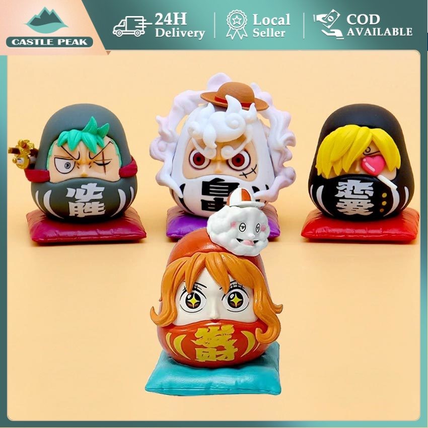 Cute One Piece Luffy Miniature Statue Anime Collector Table Display Car ...