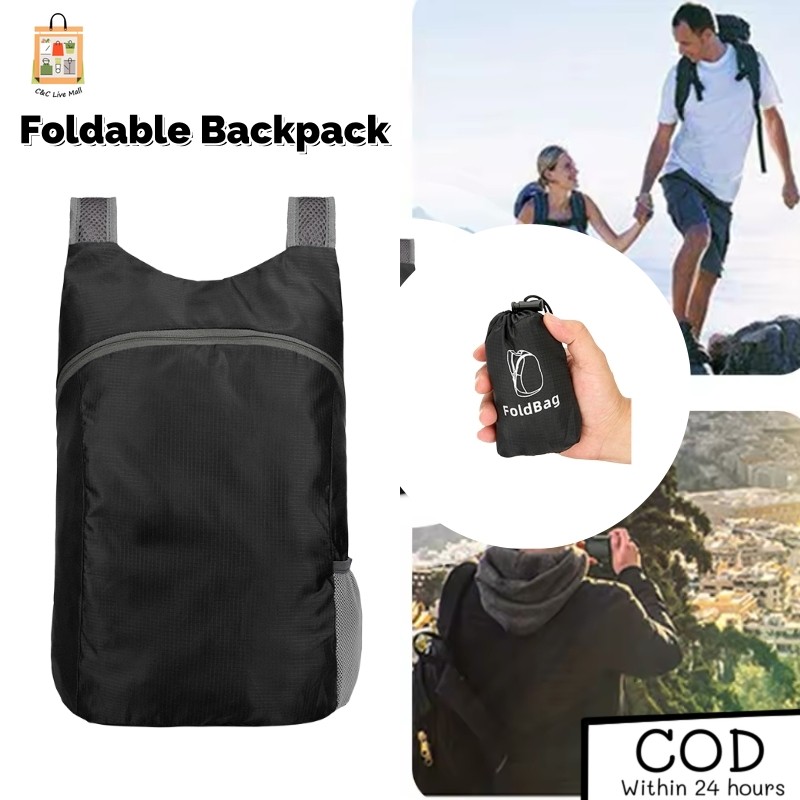 Foldable Backpack for Travel Outdoor Sports Bag Shopping Grocery Bag ...