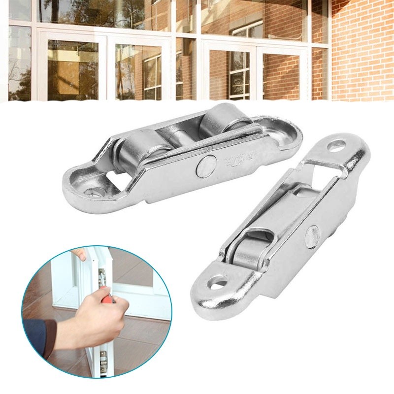 Sliding Door Window Pulley Slot/Flat Wheel Metal Axles Push-pull Window ...