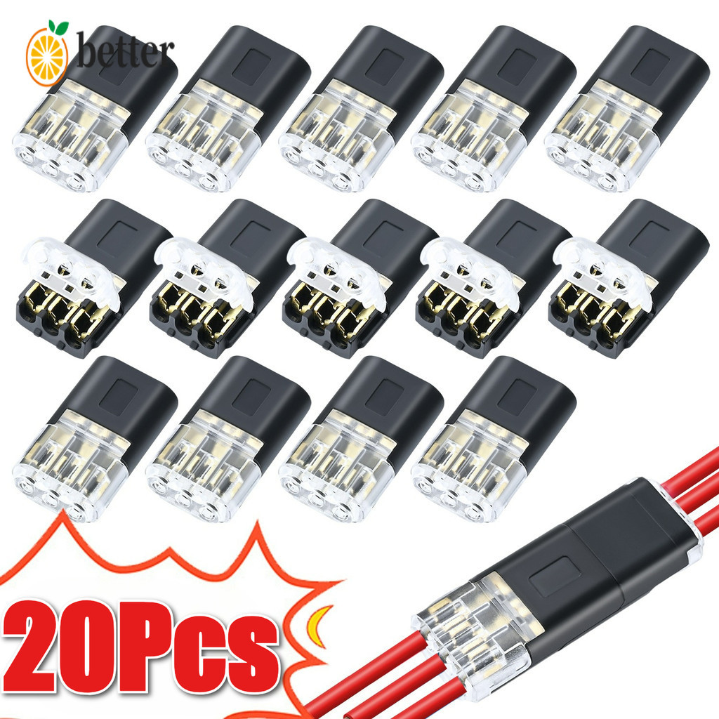 5/10/20Pcs Universal Car Wire Quick Connector - Portable 3 Pin Way ...