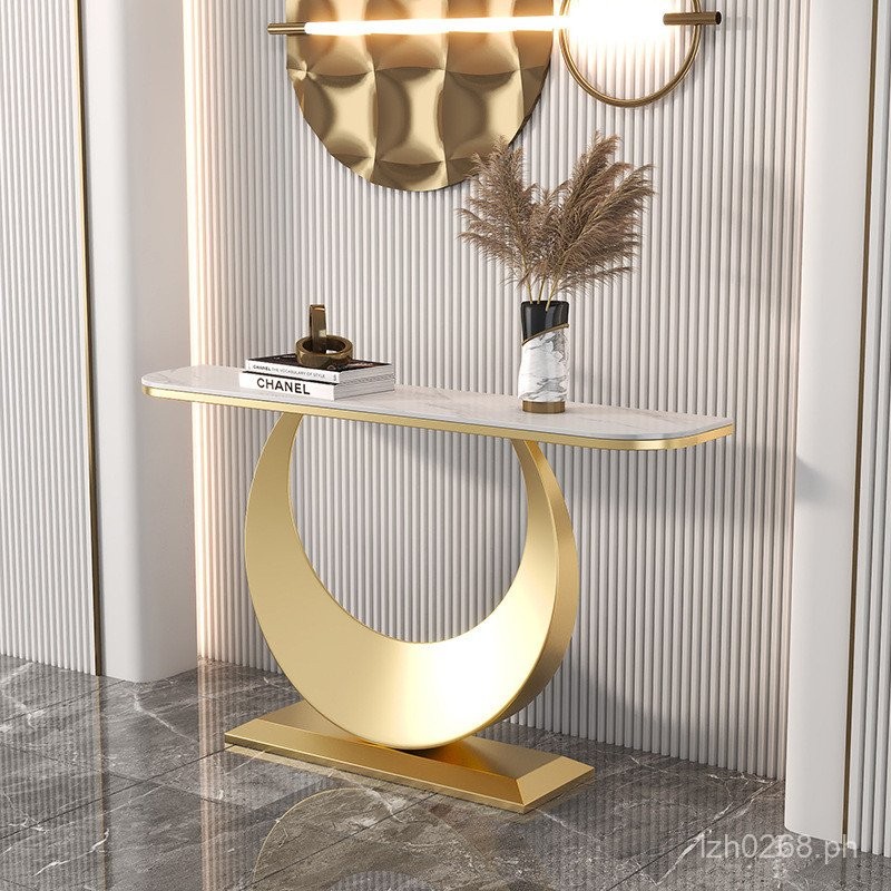 Entrance Rock Slab Strip Table Decorative Table Entryway Design Sense ...