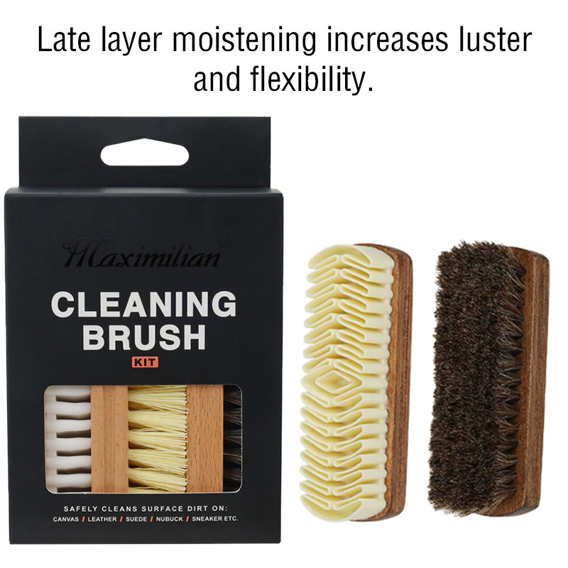 3pcs/set Shoe Brush Set for All Type Shoes Horsehair Brush Shoe Shine ...