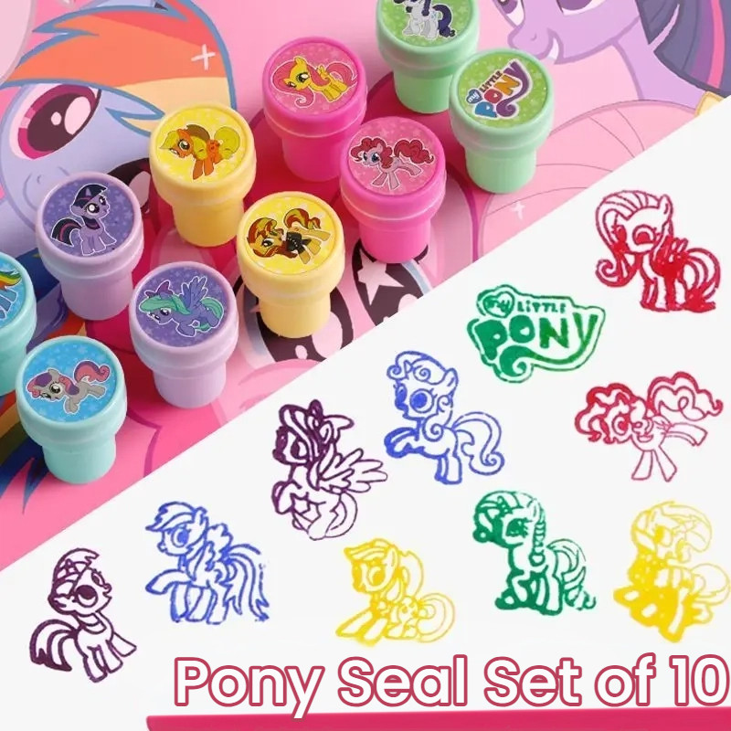 10pcs My Little Pony Cartoon Stamp Toys: Twilight Sparkle & Rainbow ...