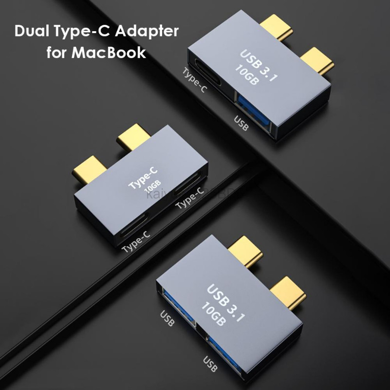 USB C HUB Docking Station Dual Type-C to Multi USB Splitter Adapter for ...