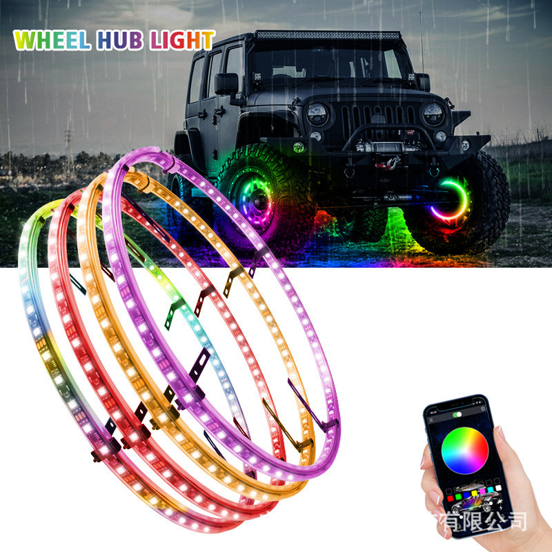 Factory Dynamic Colorful Flowing Light Car LED Wheel Hub Light Flashing ...