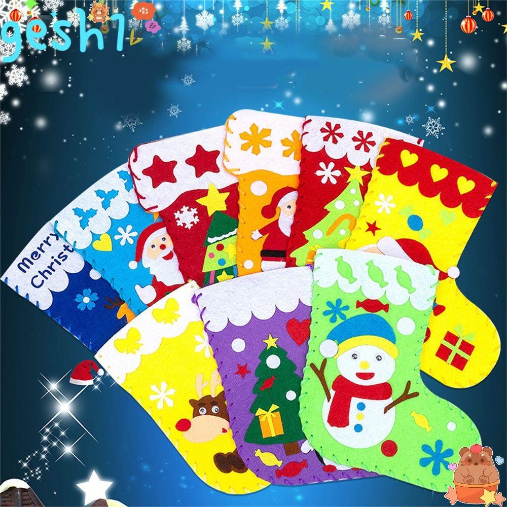GESH1 DIY EVA Christmas Socks Present Children Art Children Craft ...